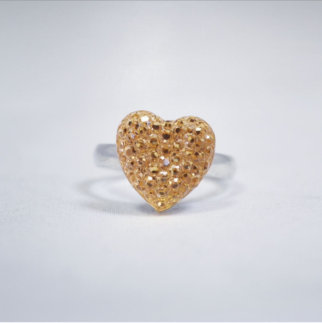 Ring - Sparkle - Heart gold